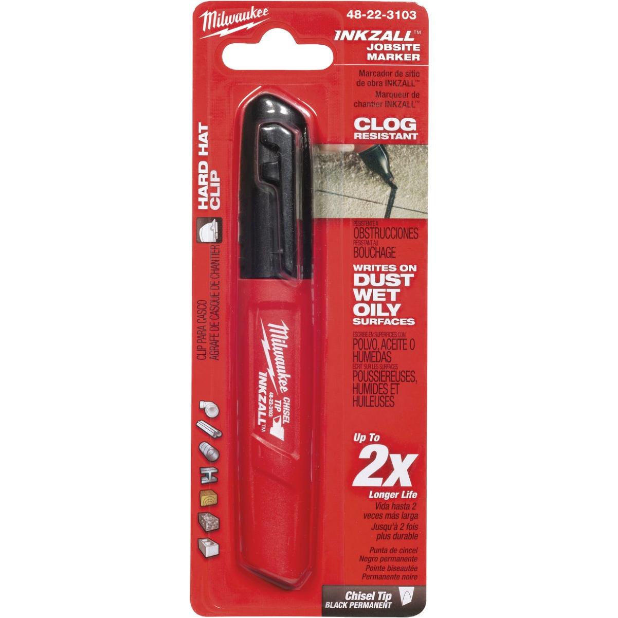Milwaukee INKZALL Medium Chisel Tip Black Job Site Marker, 5-1/2 In. L ...