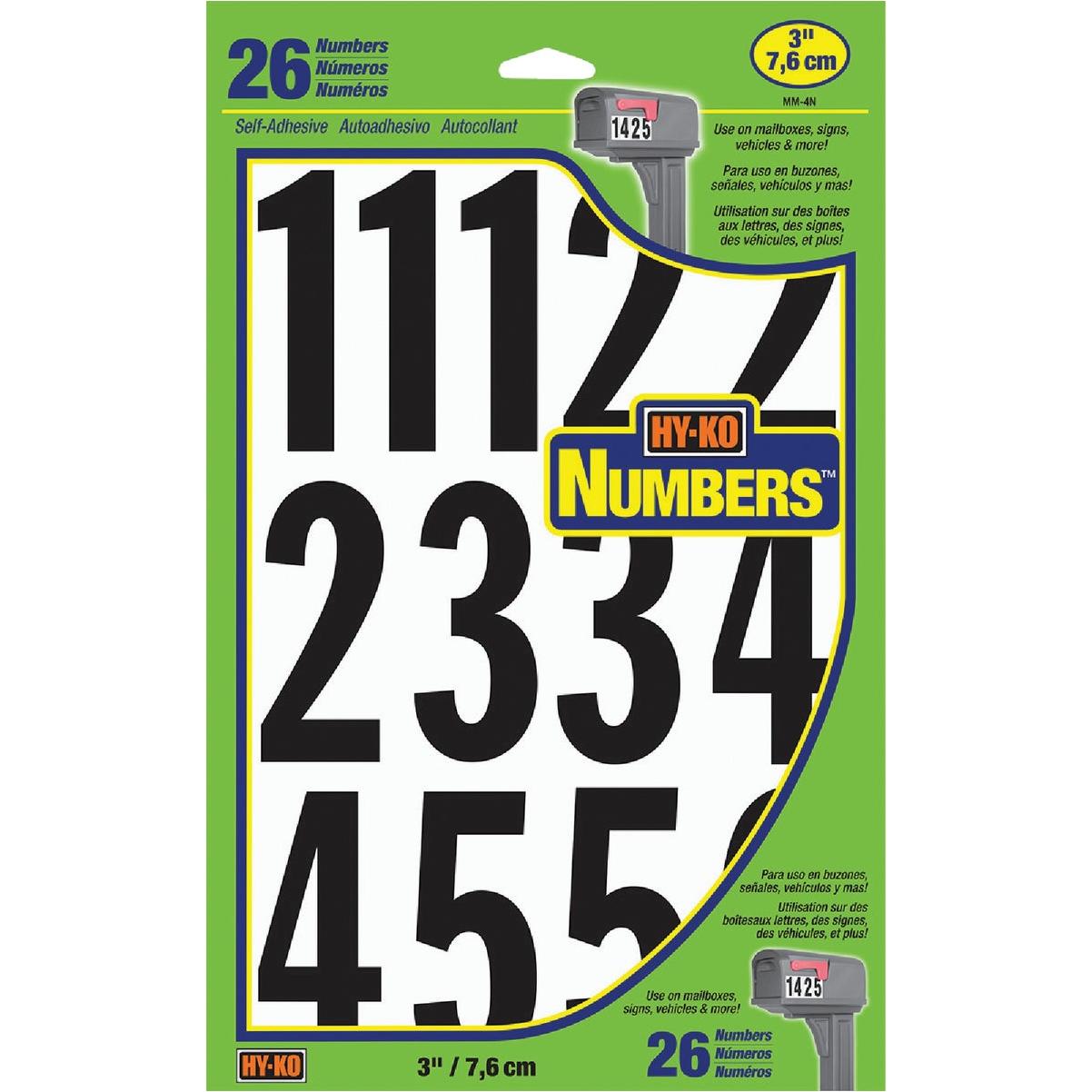 Hy-Ko 3 In. Self-Adhesive Assortment Numbers | Do it Best Barbados