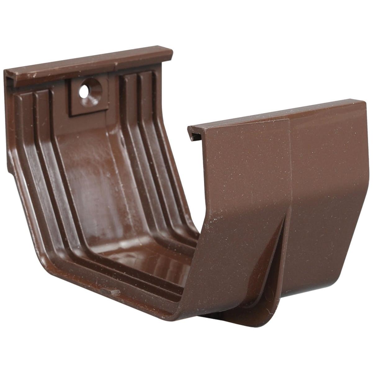 Amerimax 5 In. Contemporary Brown Vinyl Gutter Slip Joint Connector ...
