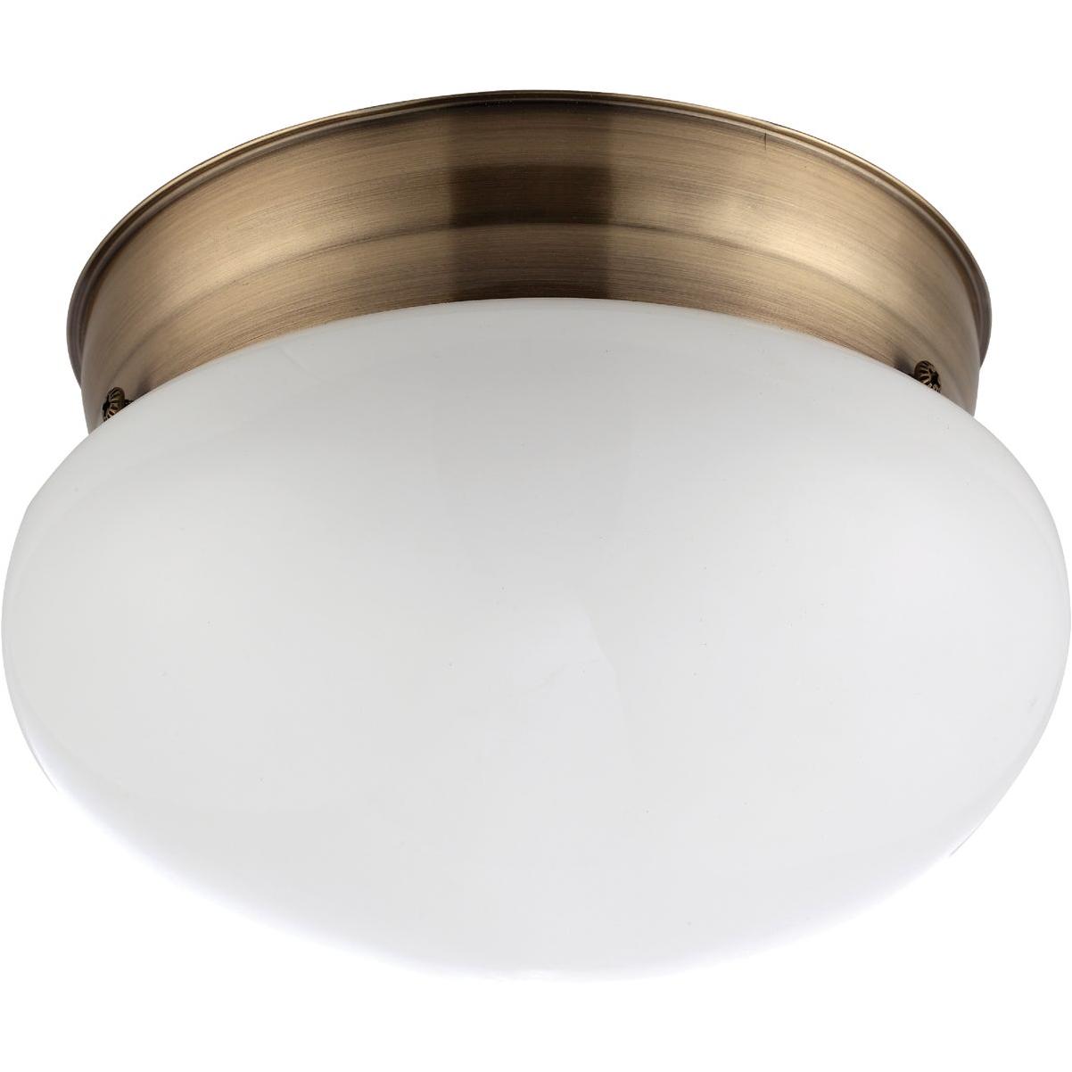 Home Impressions 7-1/2 In. Antique Brass Incandescent Flush Mount ...
