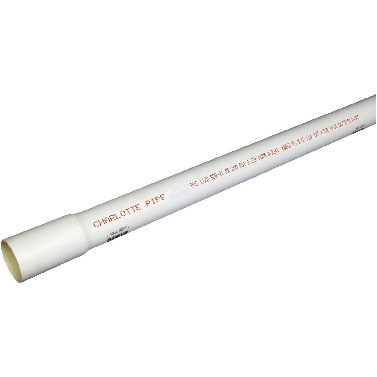 Charlotte Pipe 1 In. x 20 Ft. Cold Water PVC Pressure Pipe, SDR 21 ...