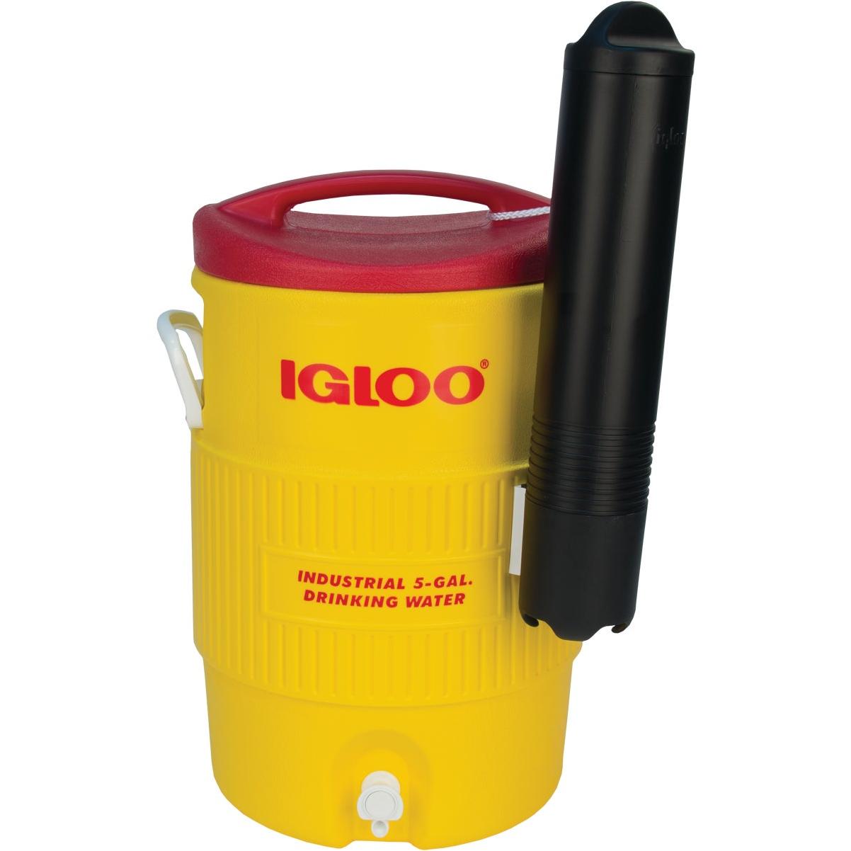 Igloo 5 Gal. Yellow Industrial Water Jug with Cup Dispenser | Do it ...