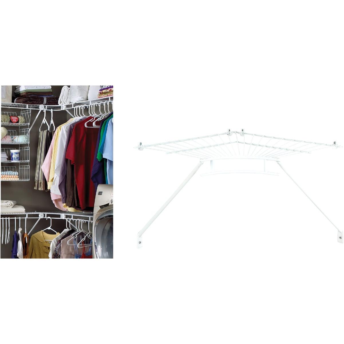 ClosetMaid 12 In. Shelf & Rod Wire Closet Corner Shelf Kit, White | Do ...