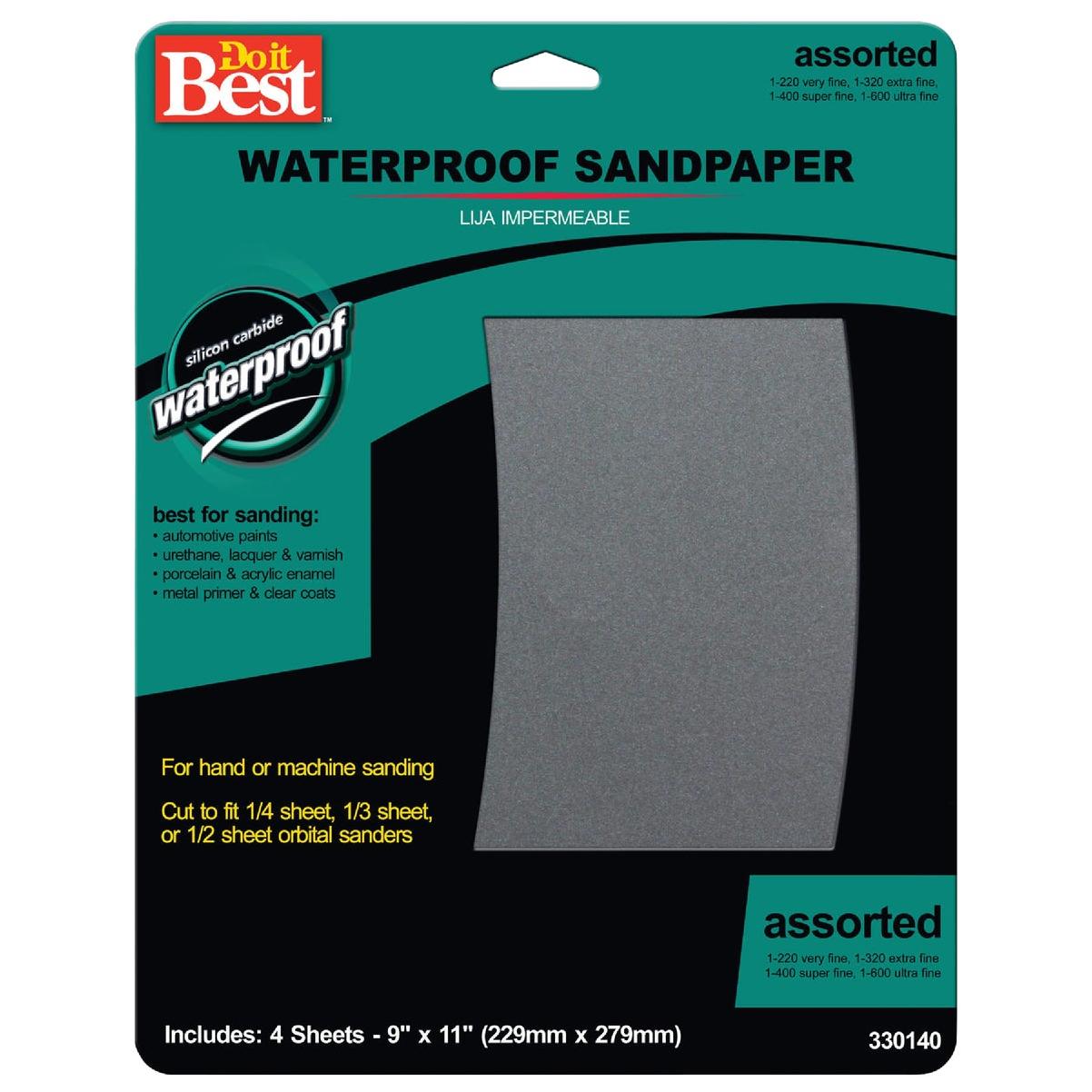 Do it Best Waterproof 9 In. x 11 In. 600/440/320/220 Grit Assorted ...