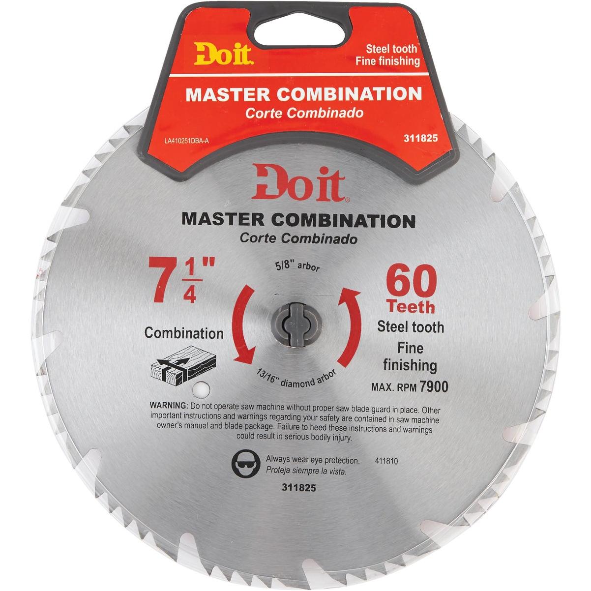 Do it Master Combination 7-1/4 In. 60-Tooth Crosscut/Rip Circular Saw ...
