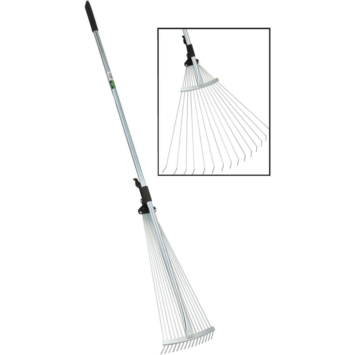 Best Garden 25 In. Steel Leaf Rake with 48 In. Steel Handle (15-Tine ...