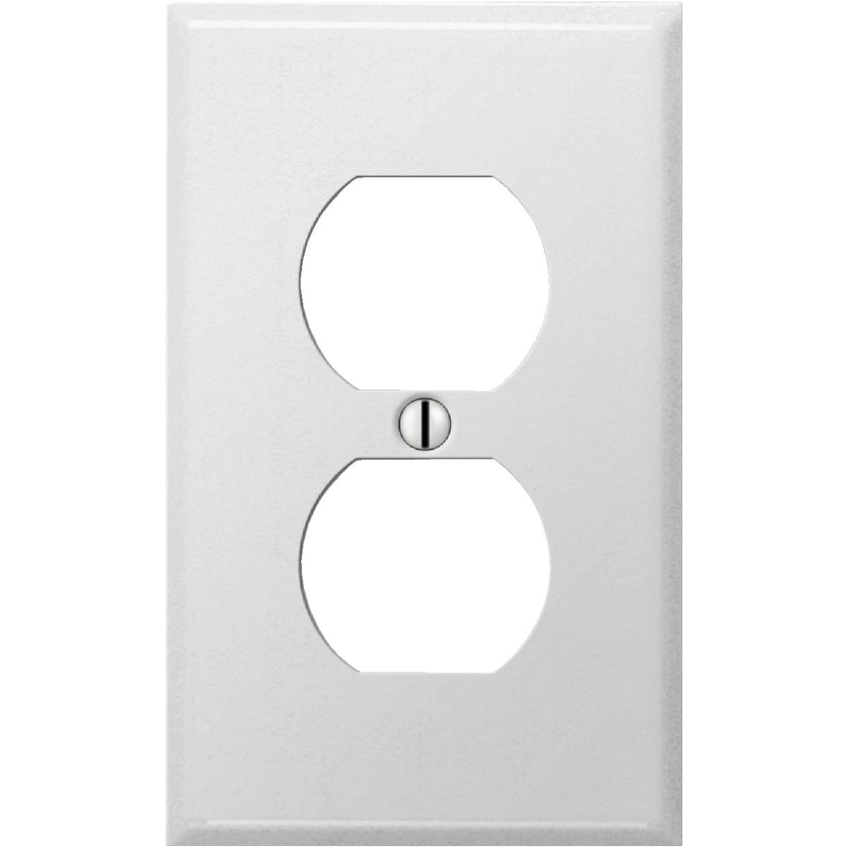 Amerelle PRO 1-Gang Stamped Steel Outlet Wall Plate, Smooth White | Do ...