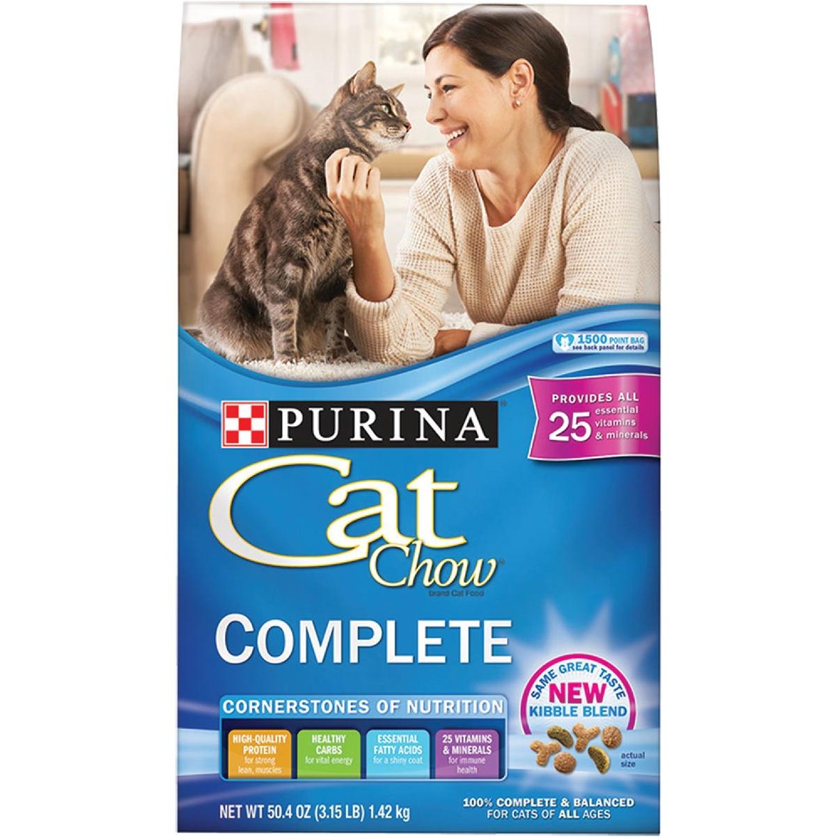 Purina Cat Chow Complete Balance 3.15 Lb. Kibble Blend All Ages Dry Cat ...