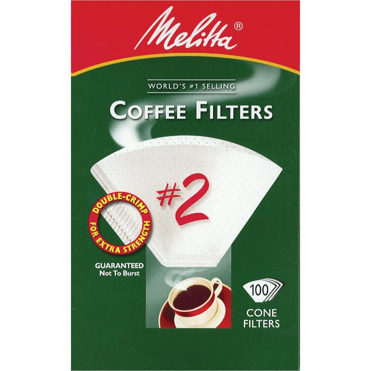 Melitta #2 Cone 4-6 Cup Coffee Filter (100-Pack) | Sheraton Mall