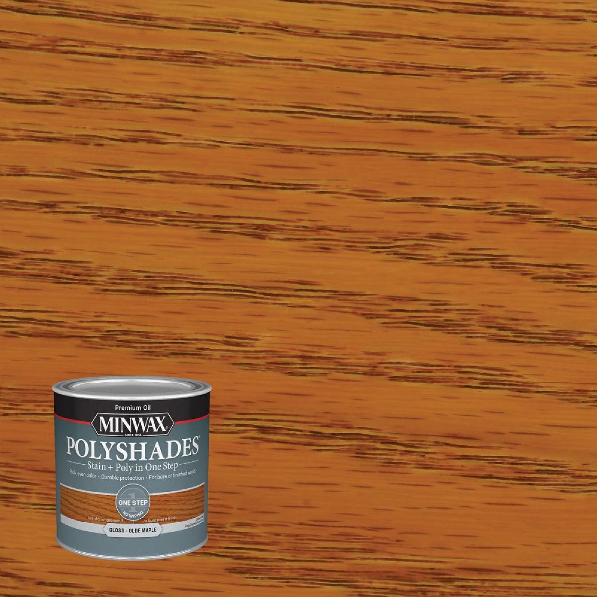 Minwax Polyshades 1/2 Pt. Gloss Stain & Finish Polyurethane In 1-Step ...