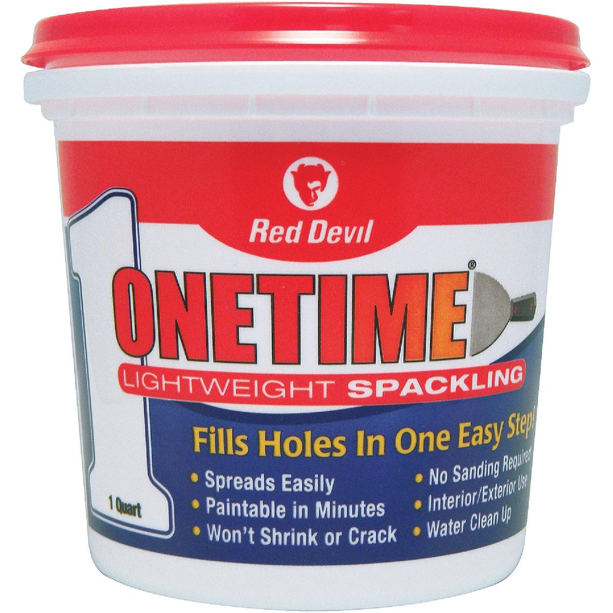 HARDWARE INTER Red Devil Onetime 1 Qt. Lightweight Acrylic Spackling ...