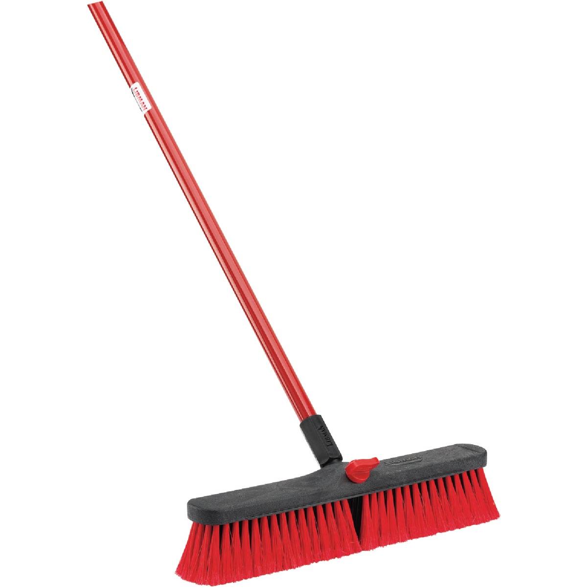 HARDWARE INTER Libman 18 In. W. x 64 In. L. Steel Handle Multi-Surface Medium Sweep Push Broom ...