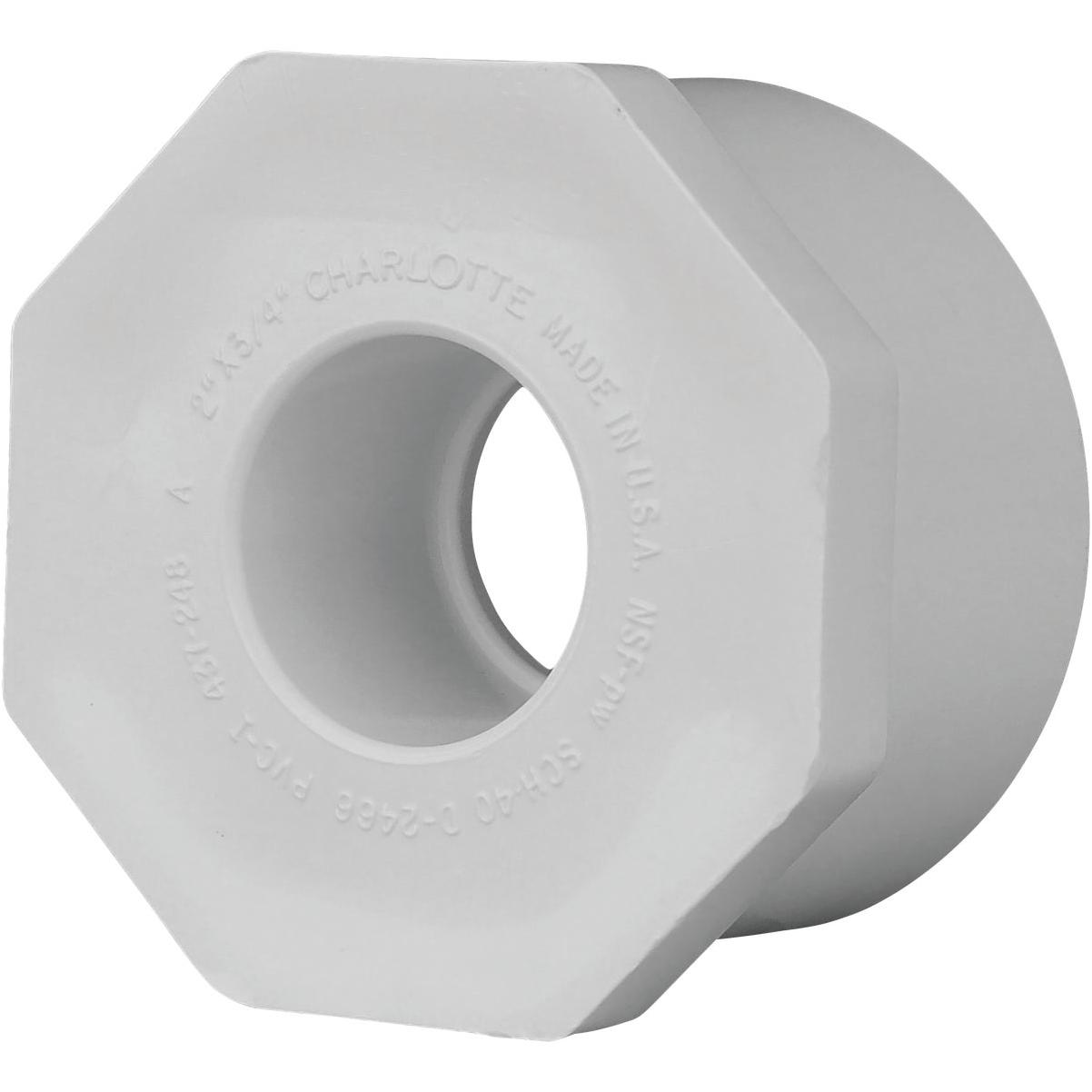 Charlotte Pipe 2 In. SPG x 3/4 In. Slip Schedule 40 PVC Bushing | Do it ...