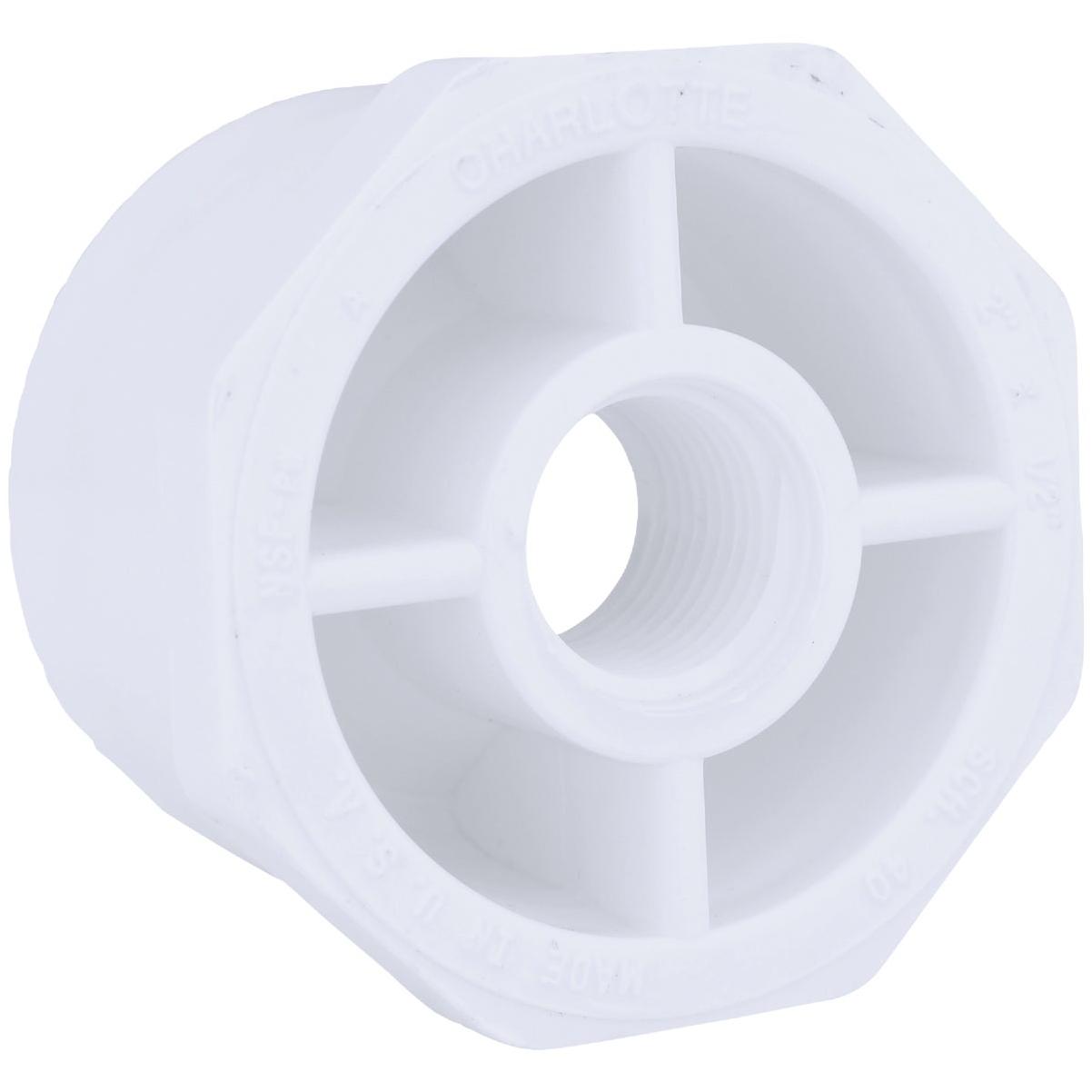 Charlotte Pipe 2 In. SPG x 1/2 In. FPT Schedule 40 PVC Bushing | Do it ...