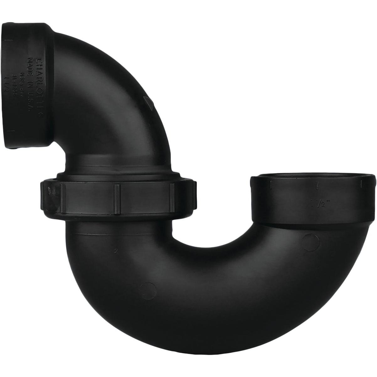 Charlotte Pipe 2 In. Black ABS P-Trap with Union | Do it Best Barbados