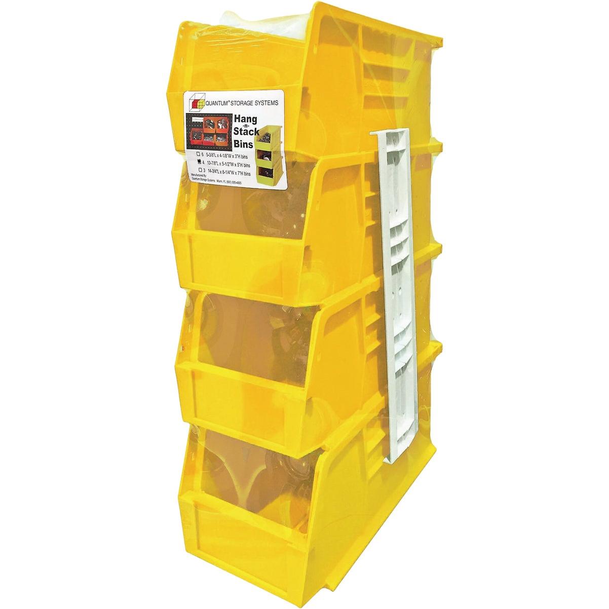 HARDWARE INTER Quantum Storage Medium Yellow Stackable Parts Bin (4 ...
