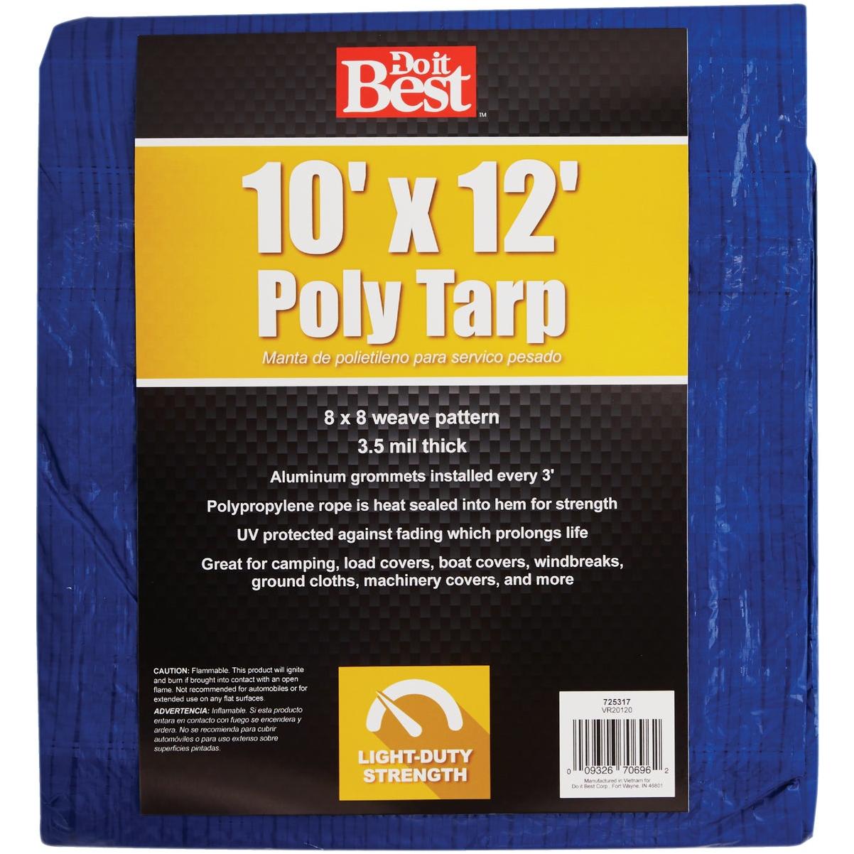 Do it Best Blue Woven 10 Ft. x 12 Ft. General Purpose Tarp | Sheraton Mall