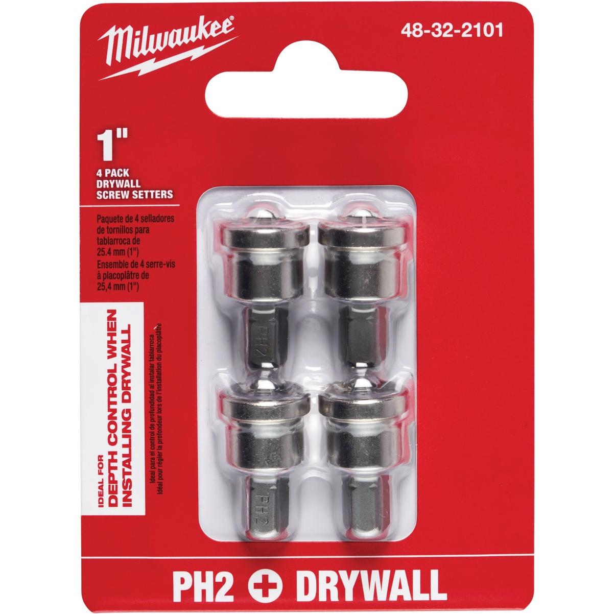 Milwaukee #2 Phillips Insert 1/4 In. Hex Drywall Dimpler Screw Setter ...