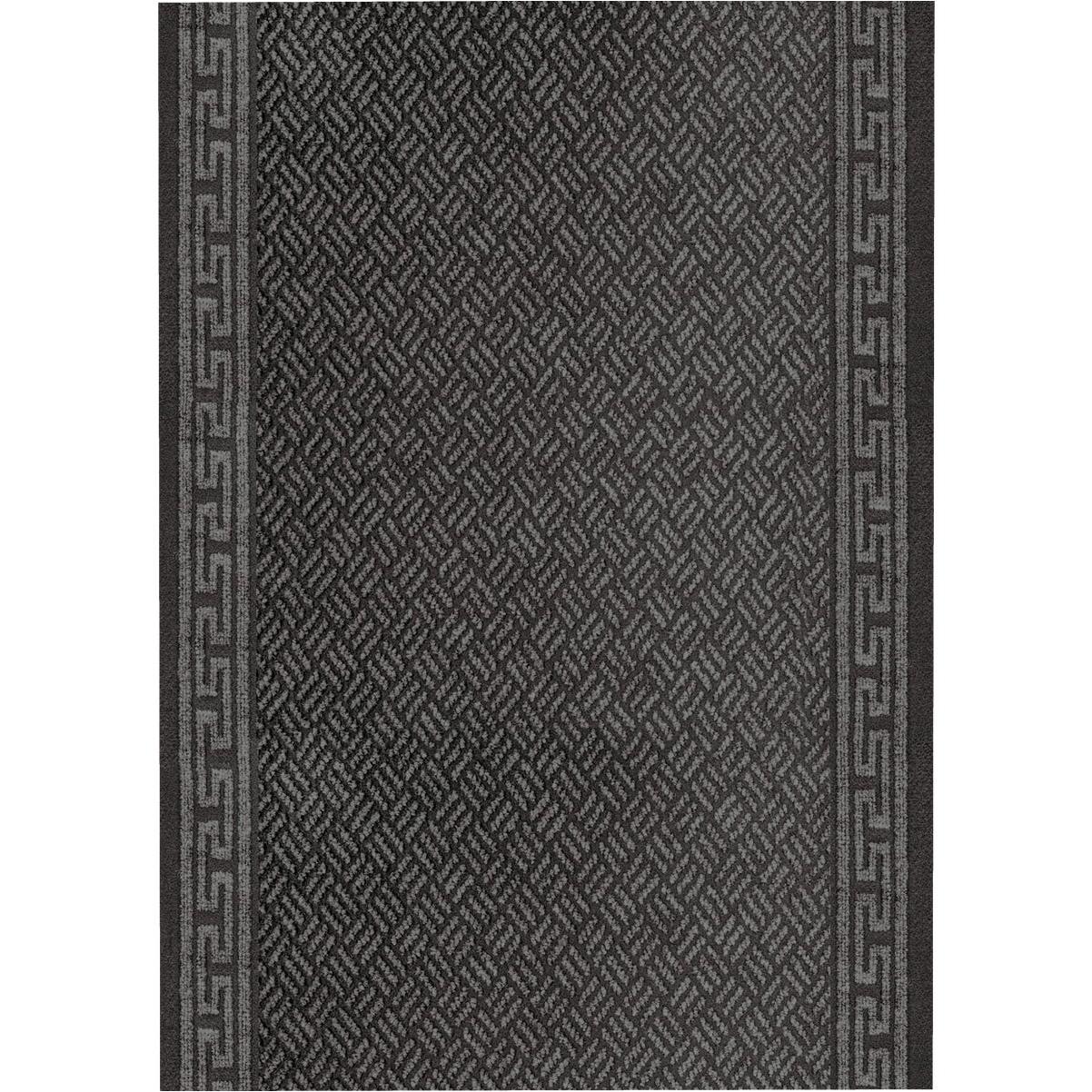 HARDWARE INTER Multy Home Greek Key 26 In. x 60 Ft. Gray Carpet Runner ...