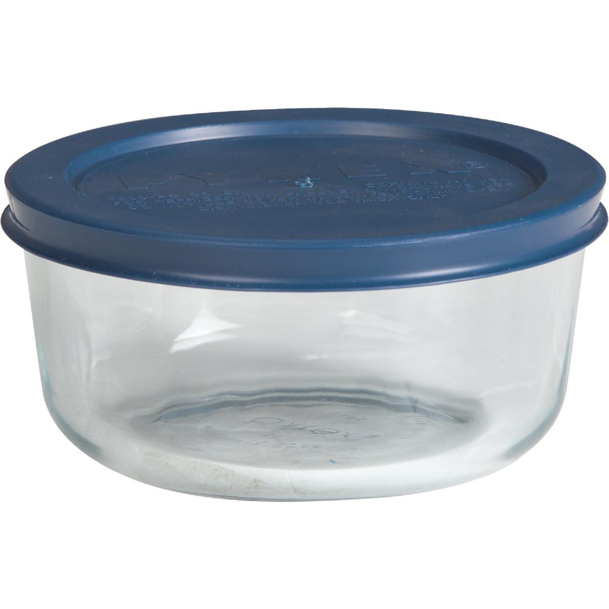 Pyrex Simply Store 2-Cup Round Glass Storage Container with Lid ...