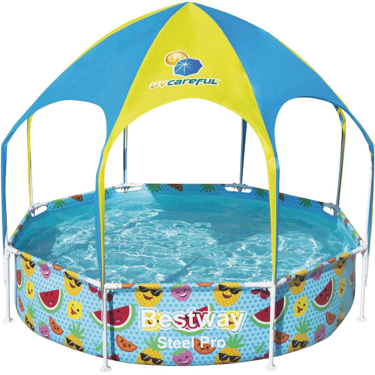 Bestway UV Careful Splash-in-Shade 20 In. D. x 8 Ft. Dia. Play Pool ...