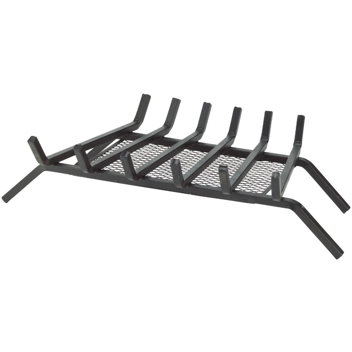 Home Impressions 27 In. Steel Fireplace Grate with Ember Screen ...