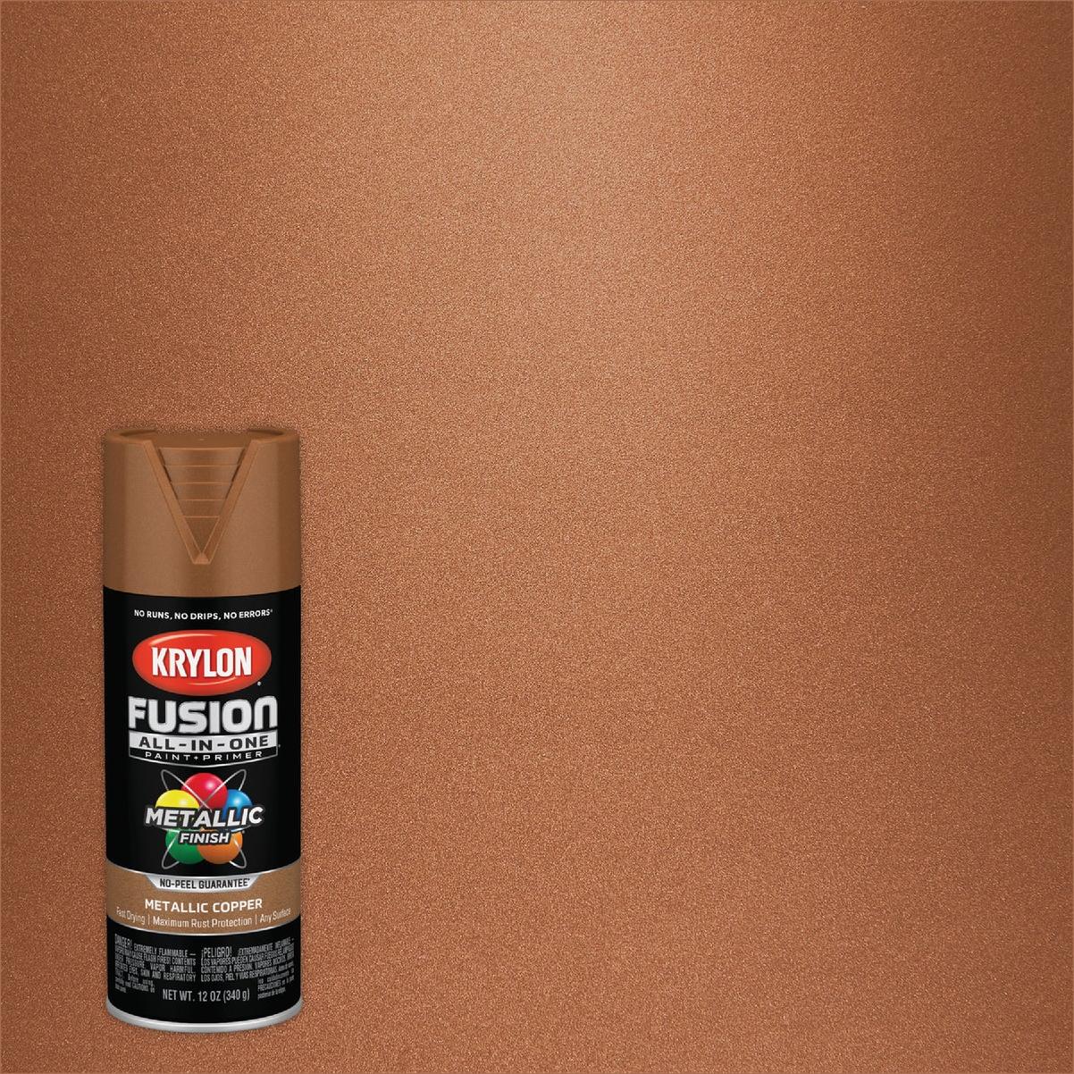 Krylon Fusion All-In-One Metallic Spray Paint & Primer, Copper ...
