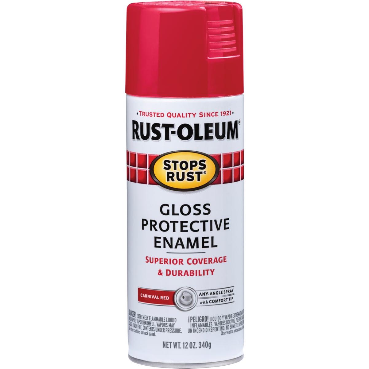 Rust-Oleum Stops Rust Carnival Red Gloss 12 Oz. Anti-Rust Spray Paint ...