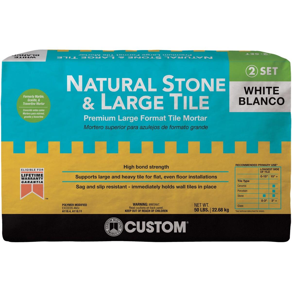 Custom Building Products 50 Lb. White Natural Stone & Large Format Tile ...