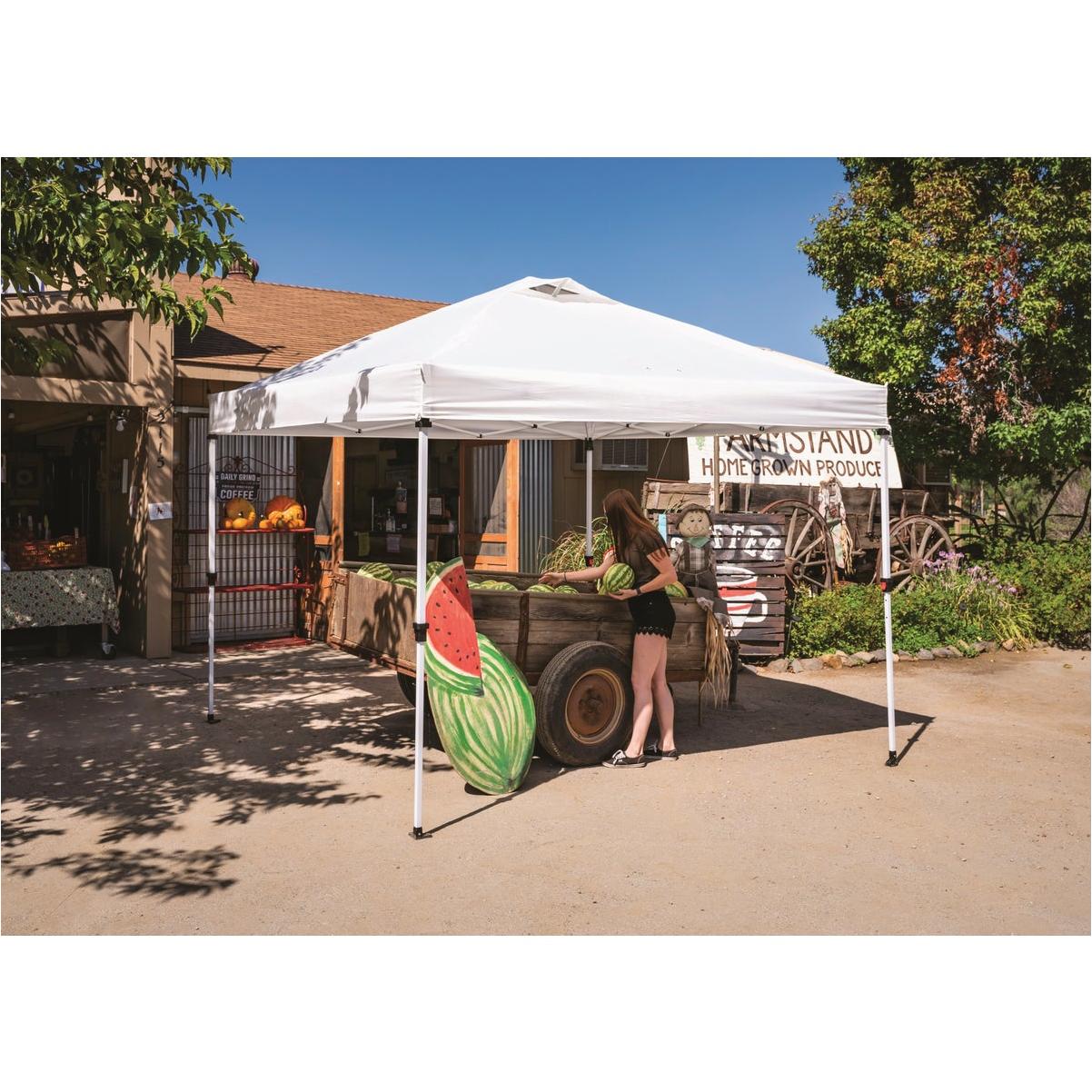 Crown Shade 10 Ft. x 10 Ft. White Aluminum Frame Commercial Canopy | Do ...