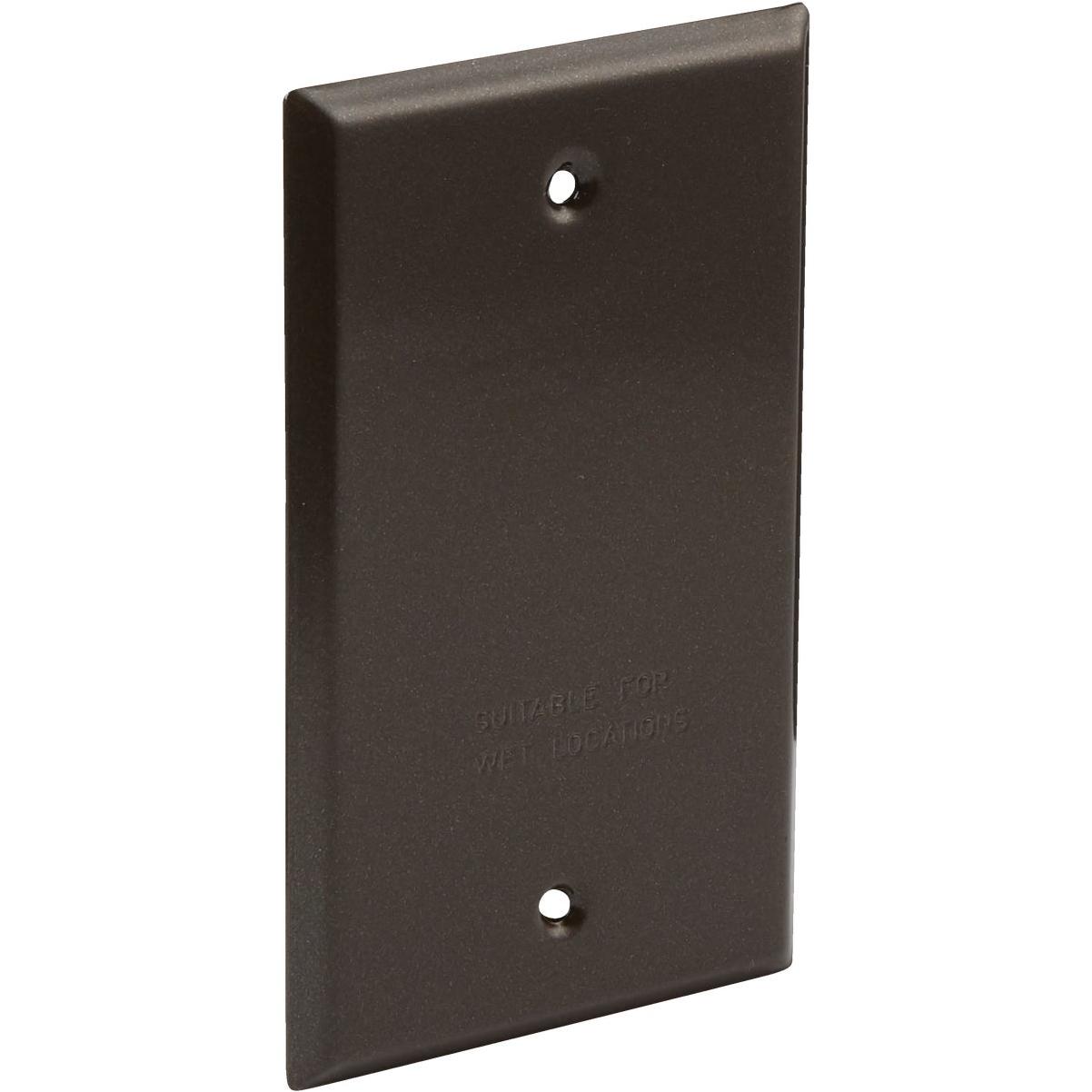 Bell Single Gang Rectangular Aluminum Bronze Blank Weatherproof Outdoor ...