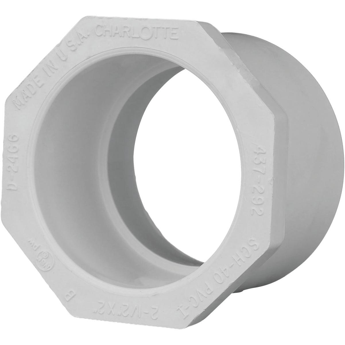 Charlotte Pipe 2-1/2 In. SPG x 2 In. Slip Schedule 40 PVC Bushing | Do ...