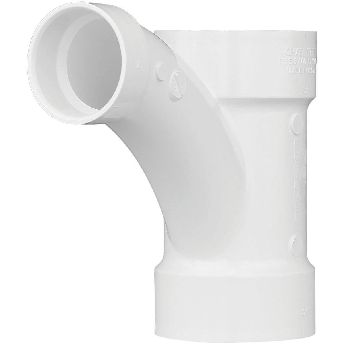 Charlotte Pipe 3 In. X 3 In. X 2 In. Reducing Tee-Wye PVC Tee | Do it ...