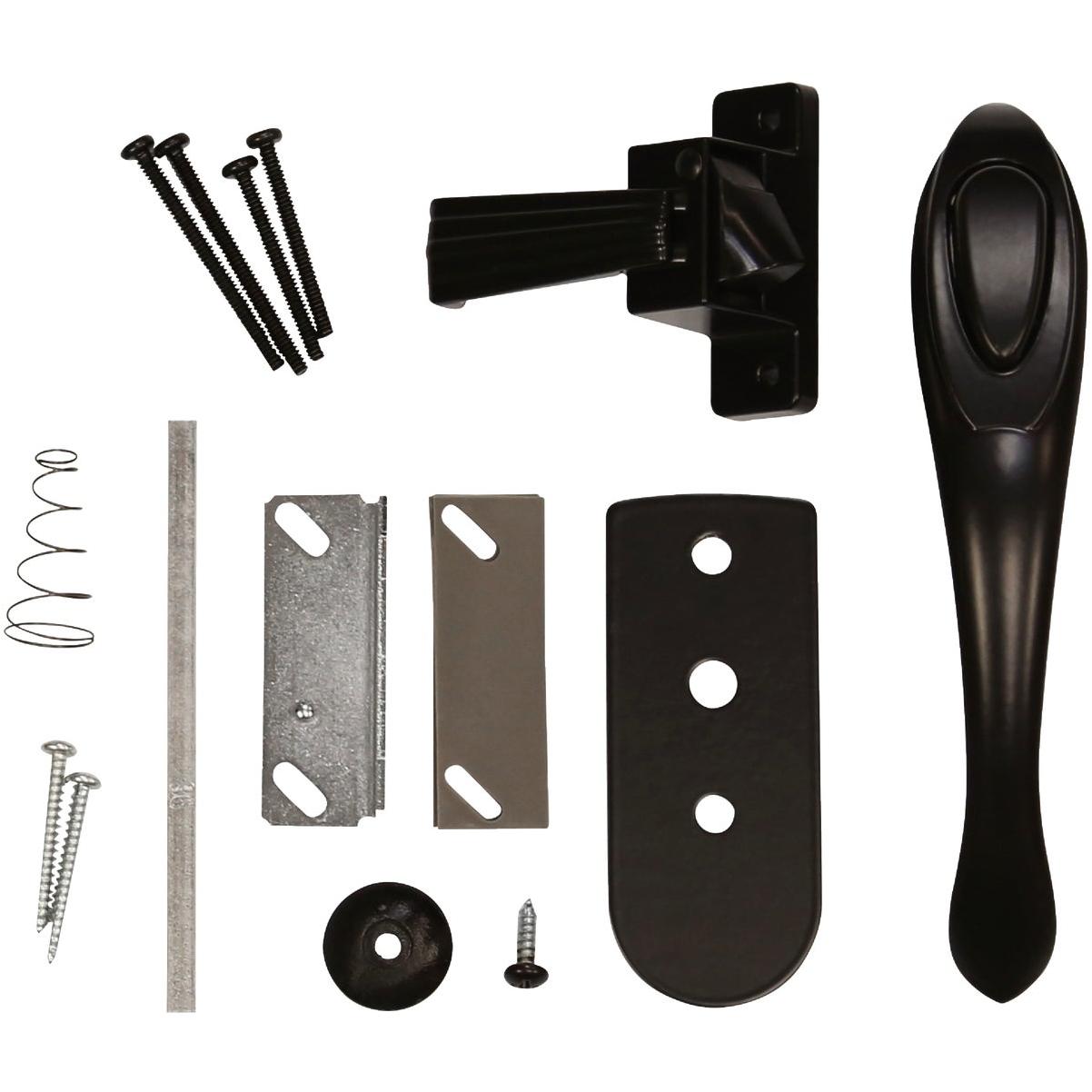 Larson Euro Black Push Button Door Latch | Do it Best Barbados