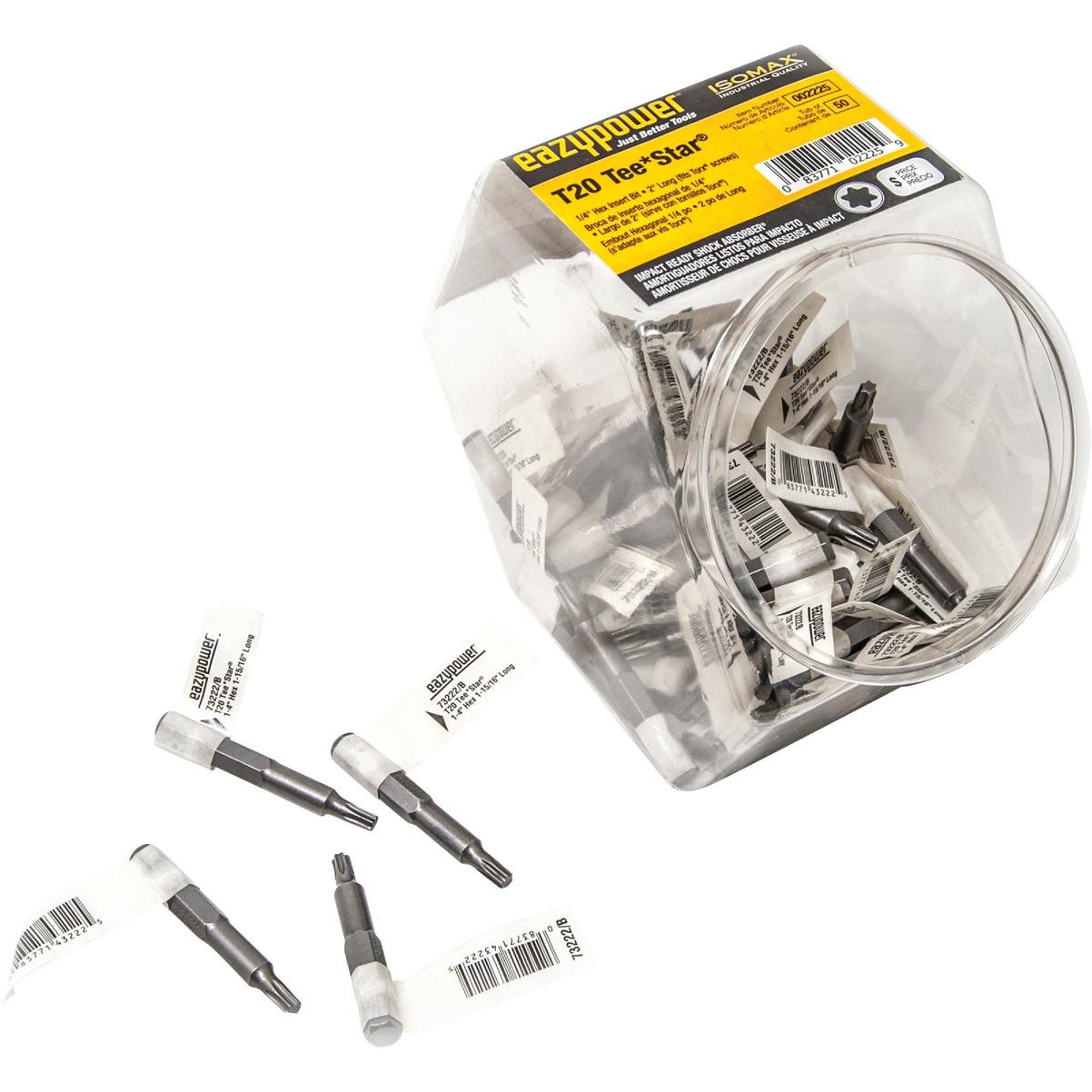 Eazypower Tee Star, T20, 2 In. Hex Power Tip (50-Pack) | Sheraton Mall