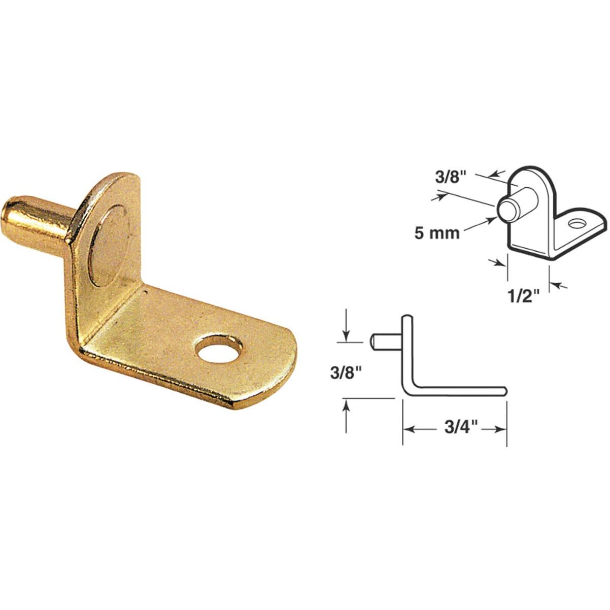 Prime Line Prime Line 5mm Brass Metal Shelf Support 8 Count Sheraton Mall