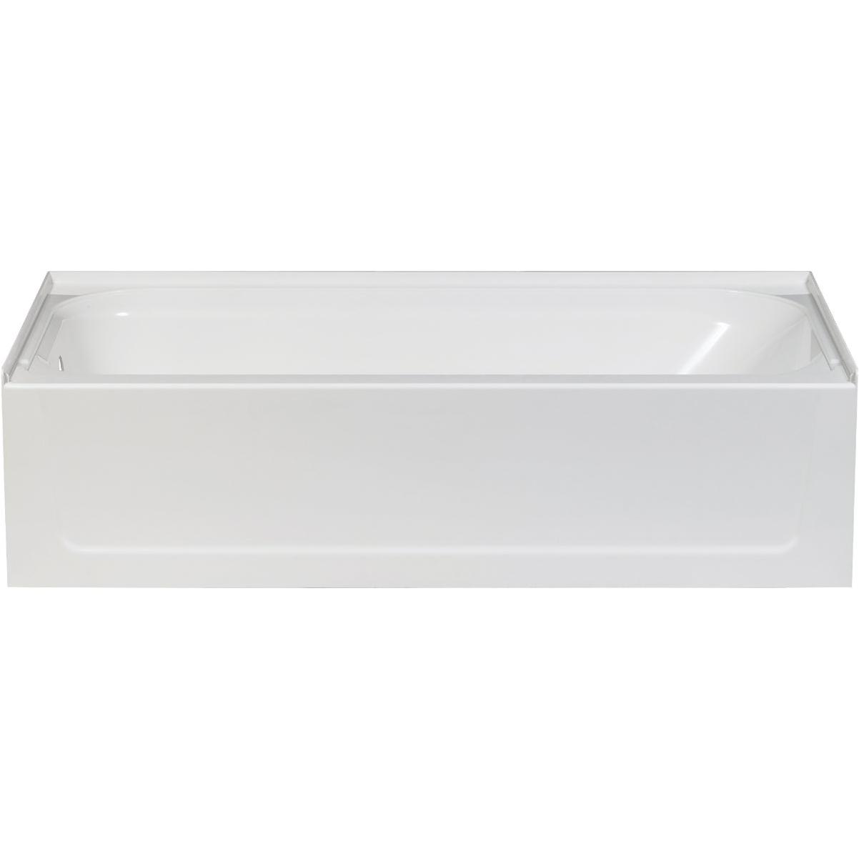 Mustee Topaz 60 In. L x 30 In. W x 16-1/2 In. D Left Drain Bathtub in ...