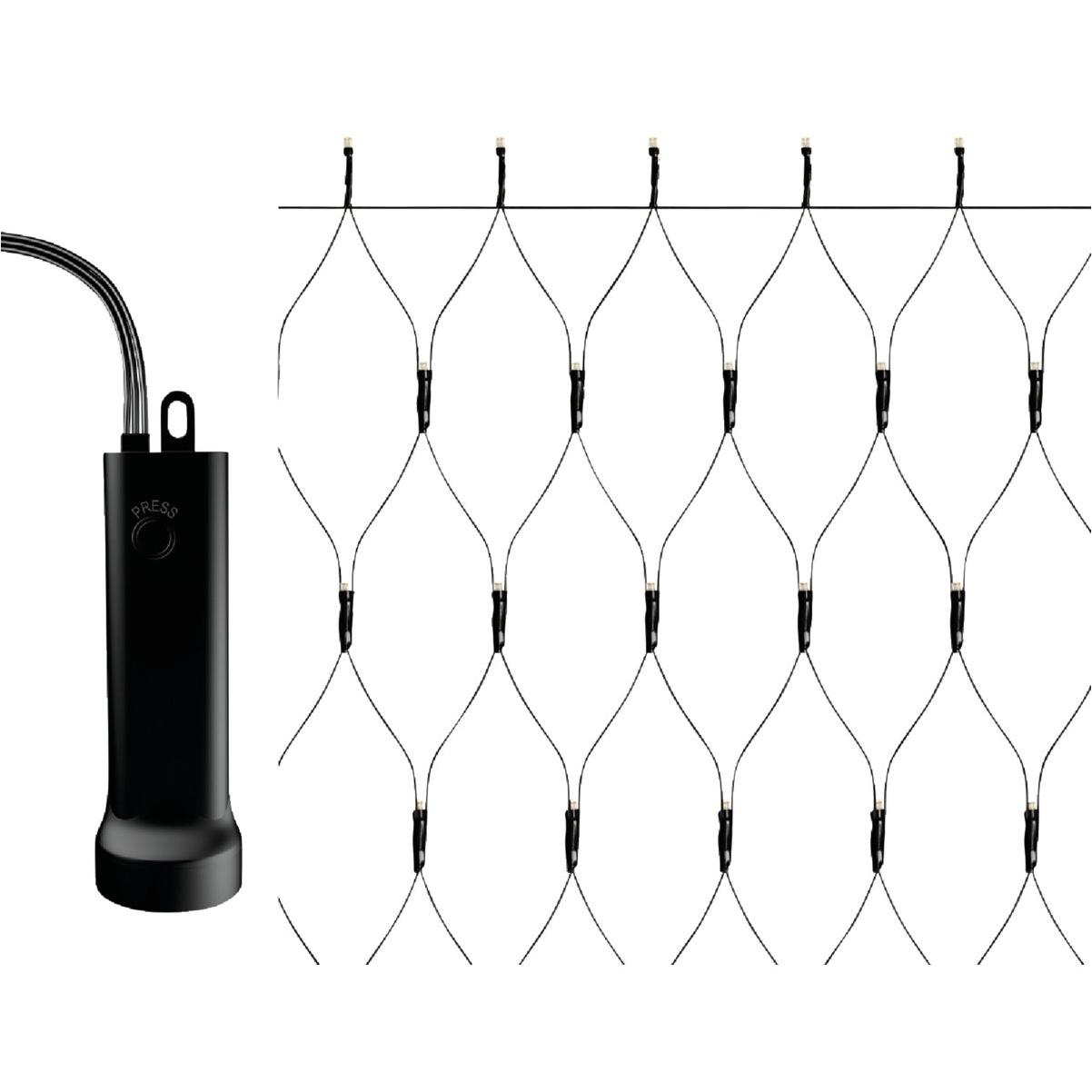 Lumineo Durawise Warm White 192-Bulb 3 Ft. x 6 Ft. LED Battery Operated ...