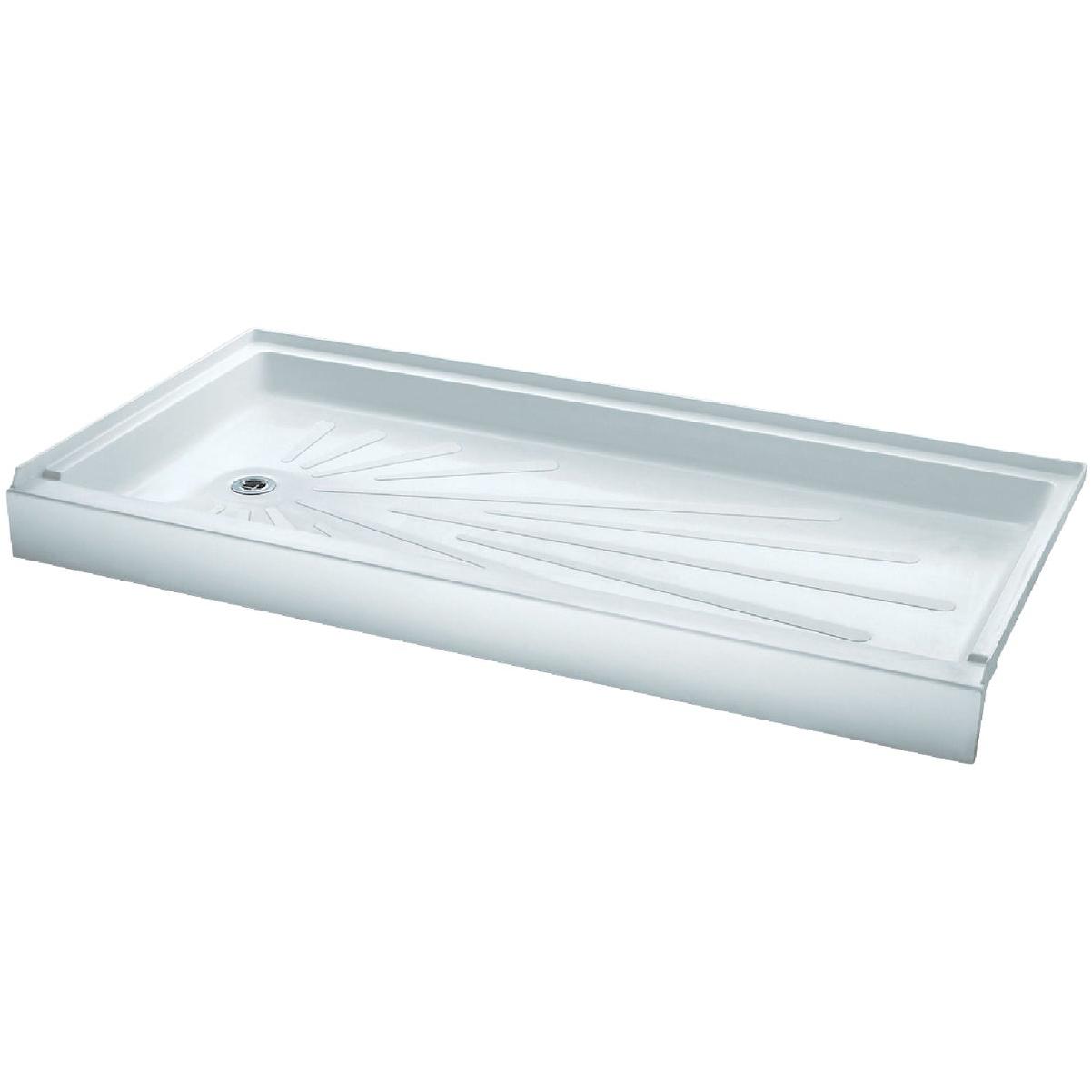 Mustee CareGiver ShowerTub 60 In. W x 30 In. D Left Drain Shower Floor ...
