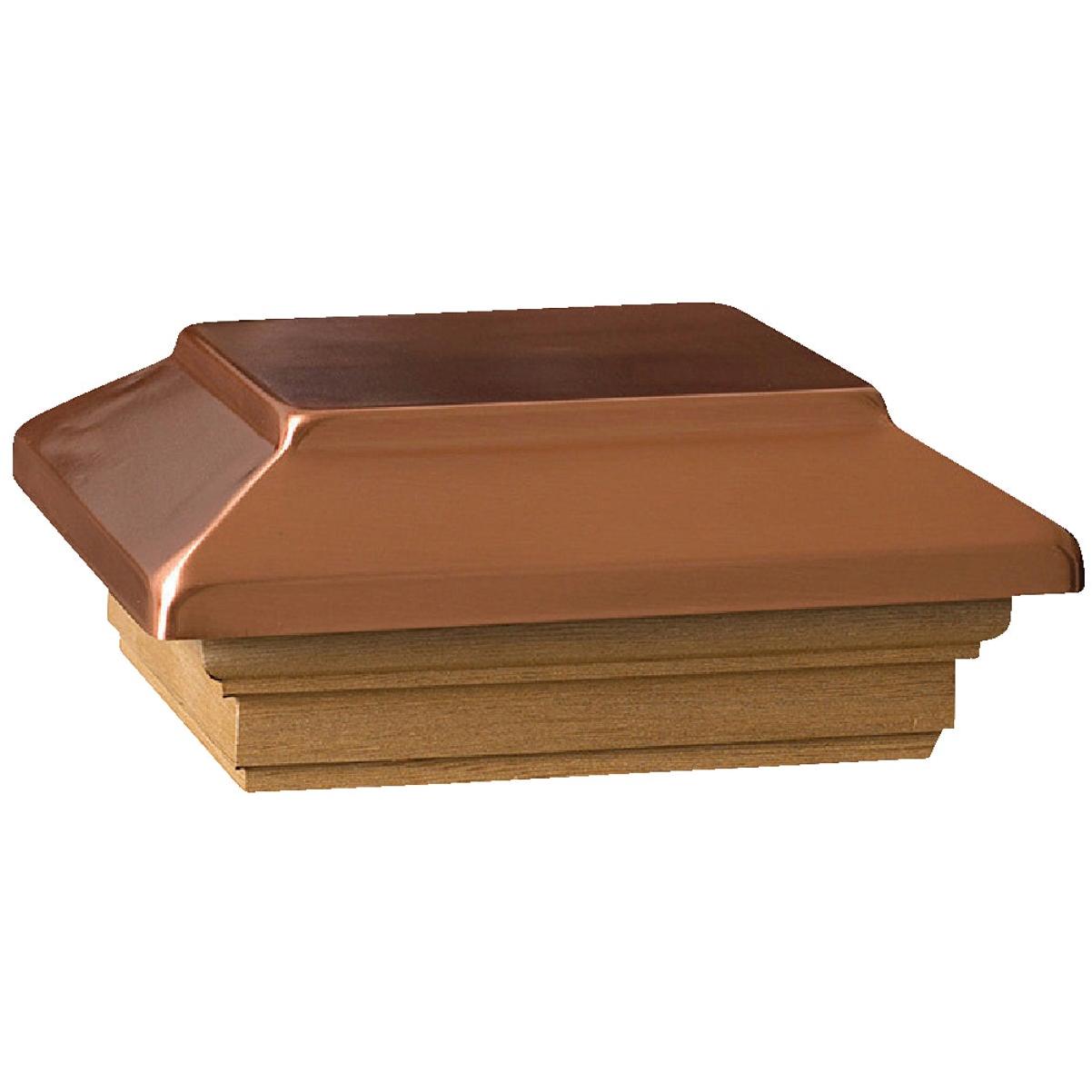 Deckorators 6 In. x 6 In. Plastic Top, Cedar Base Press-On Post Cap ...