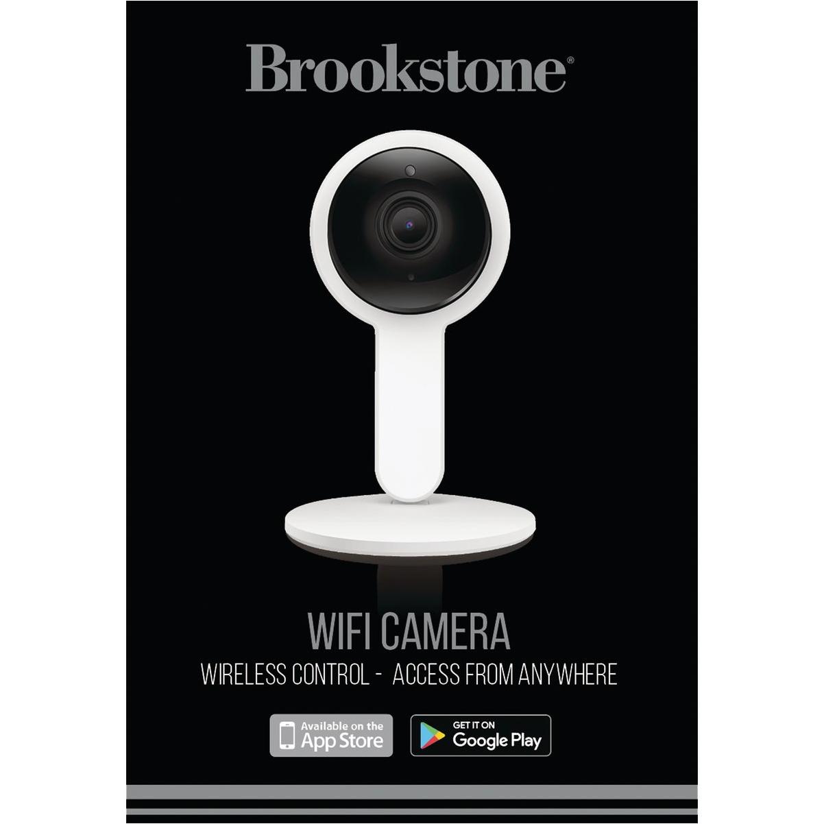HARDWARE INTER Brookstone Plug-In Indoor White WiFi Security Camera ...