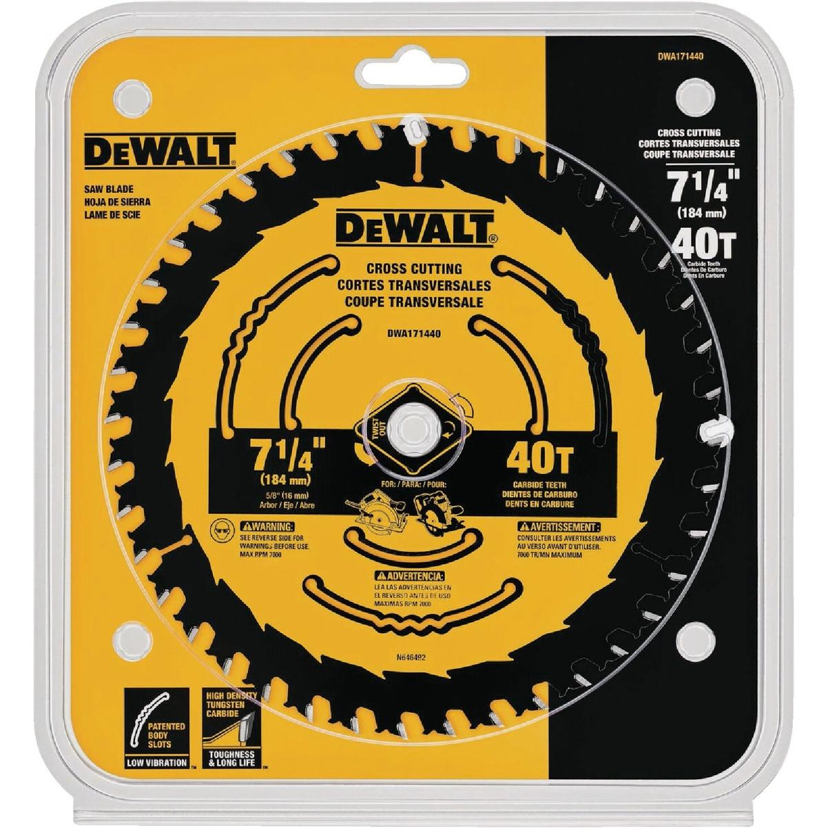 DeWalt DEWALT 7-1/4 In. 40-Tooth Framing /Ripping Blister Circular Saw ...