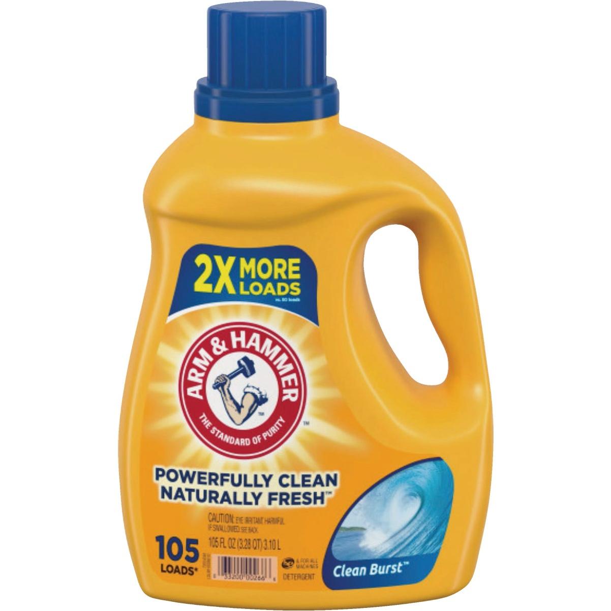 Arm & Hammer 105 Oz. Clean Burst Dual HE Liquid Laundry Detergent ...