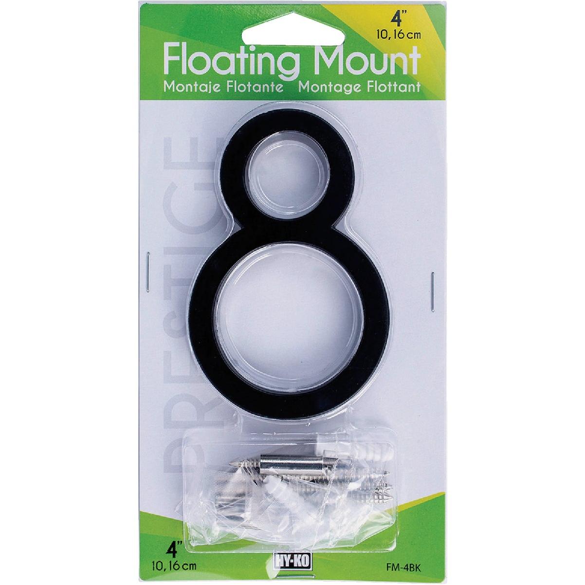 CIDP-12285 Hy-Ko 4 In. Black Floating Mount Number 8 | Sheraton Mall