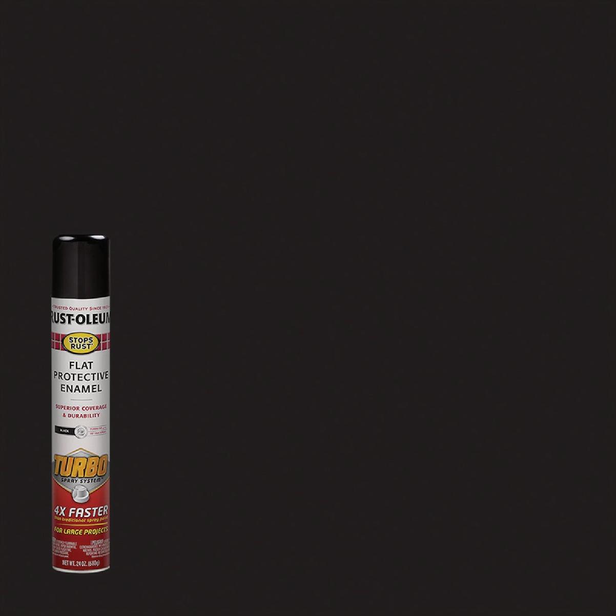 Rust-Oleum Stops Rust 24 Oz. Flat Black Turbo Spray Paint | Elitsac, Inc.