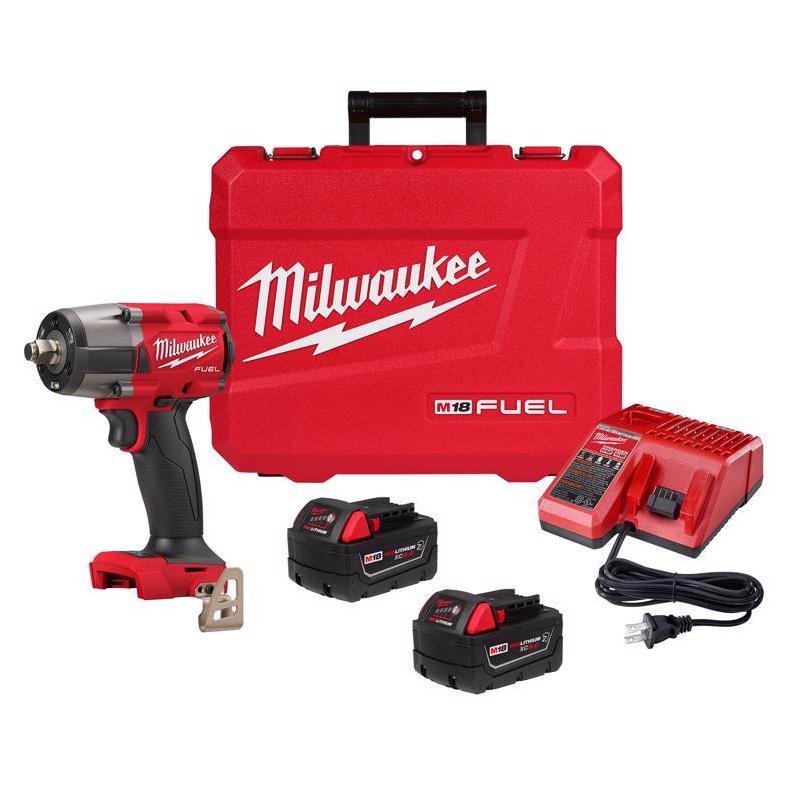 Milwaukee M18 FUEL 1/2 in. Cordless Brushless Mid-Torque Impact Wrench ...