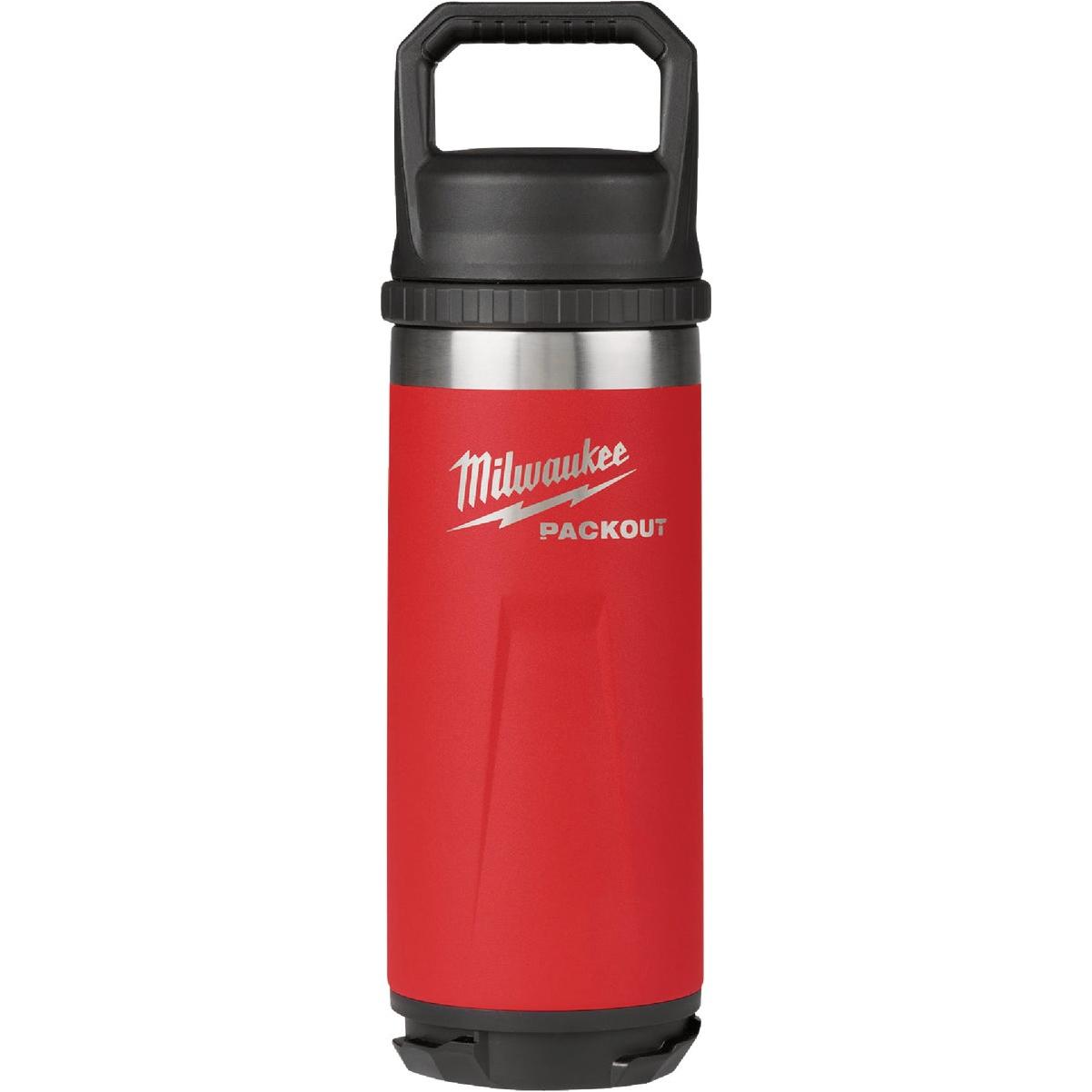Milwaukee PACKOUT 18 Oz. Red Insulated Bottle with Chug Lid | Do it ...