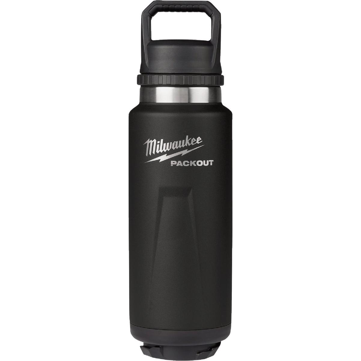 Milwaukee PACKOUT 36 Oz. Black Insulated Bottle with Chug Lid | Do it ...