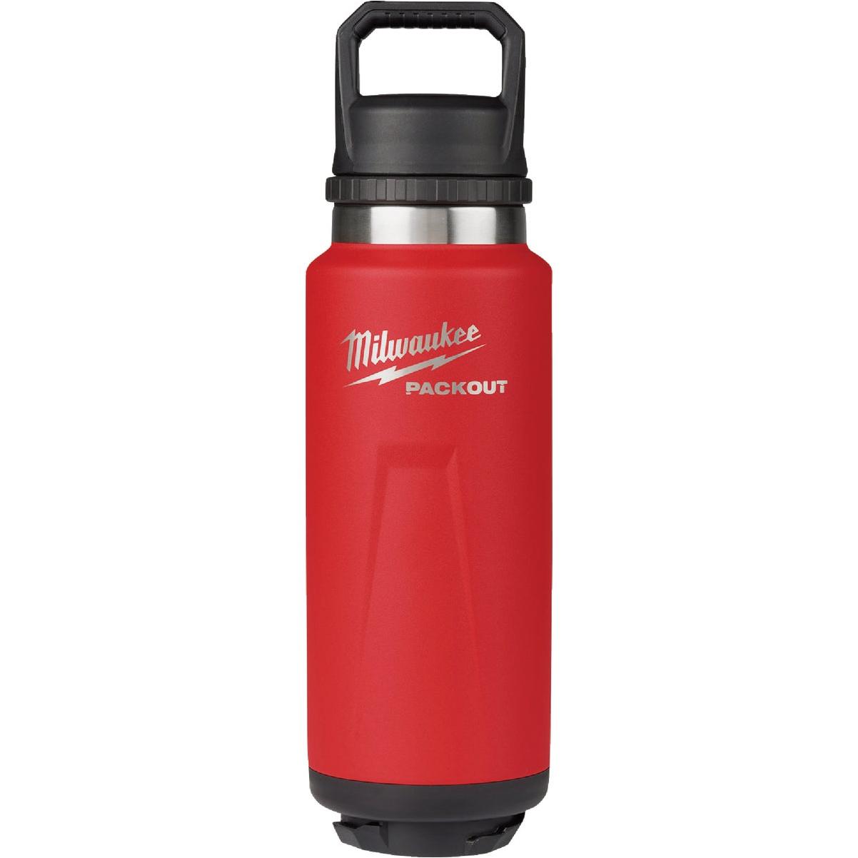 Milwaukee PACKOUT 36 Oz. Red Insulated Bottle with Chug Lid | Do it ...