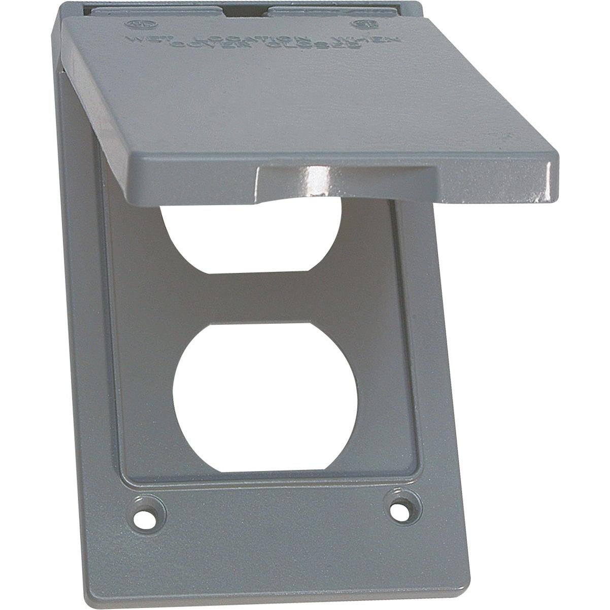 Southwire Single Gang Gray Vertical Weatherproof Duplex Cover | Do it ...